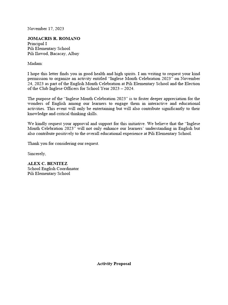 Project Proposal - English | PDF | Learning