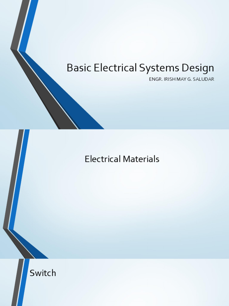 LEC 4-Basic-Electrical-Systems-Design | PDF | Electrical Wiring ...