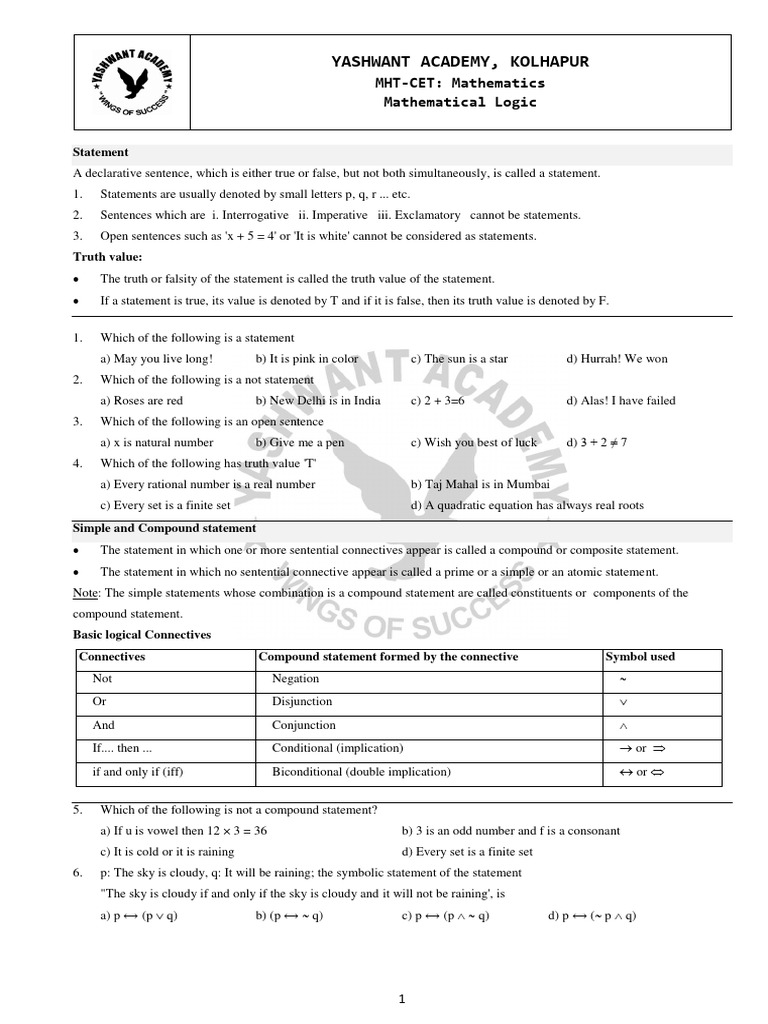 CET12 Logic 2024 | PDF | Contradiction | If And Only If