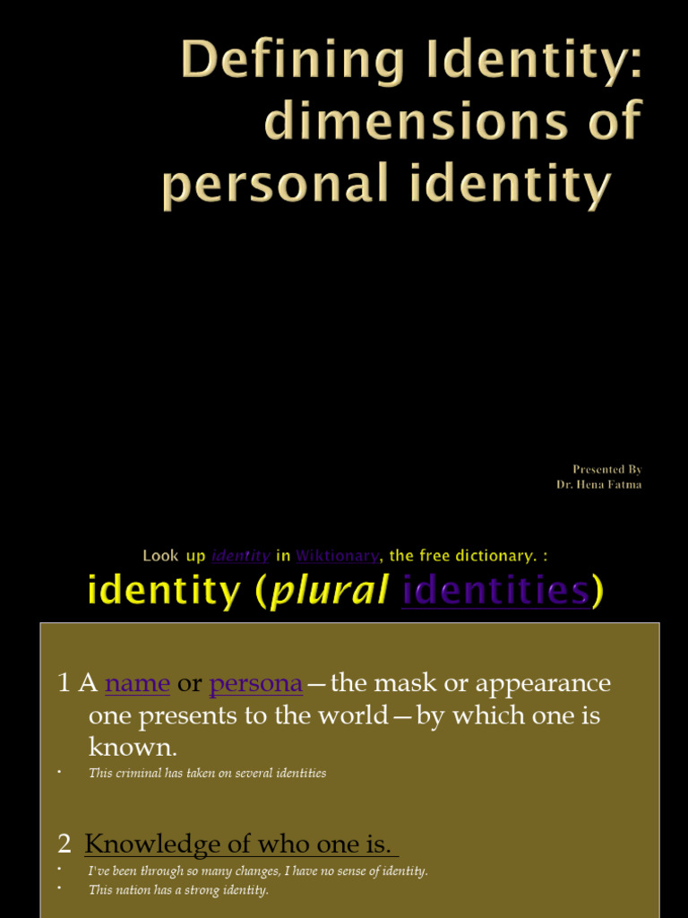 Identity | PDF | Identity (Social Science) | Self Concept