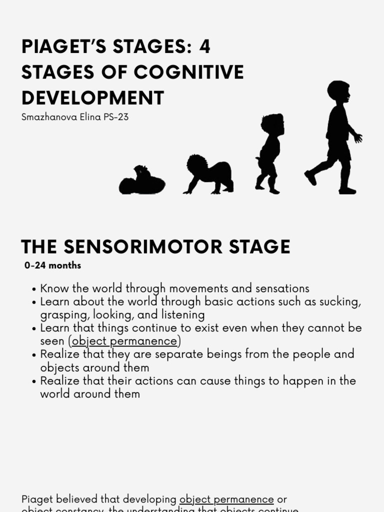 Piaget's 4 Cognitive Development Stages | PDF | Wellness | Science ...