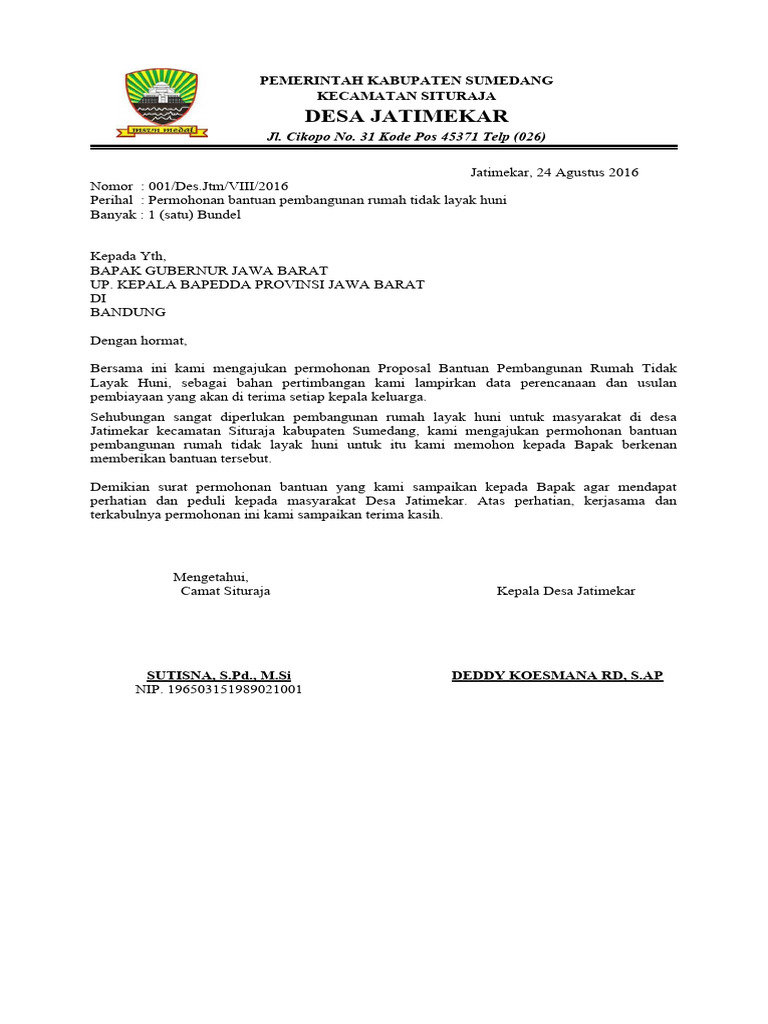 Contoh Surat Pengantar&rekomendasi | PDF