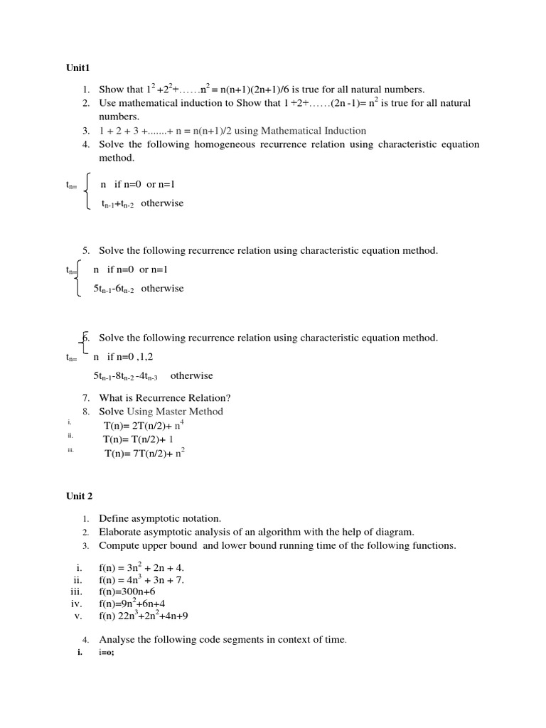 DAA QueBank123 | PDF | Computational Complexity Theory | Combinatorics