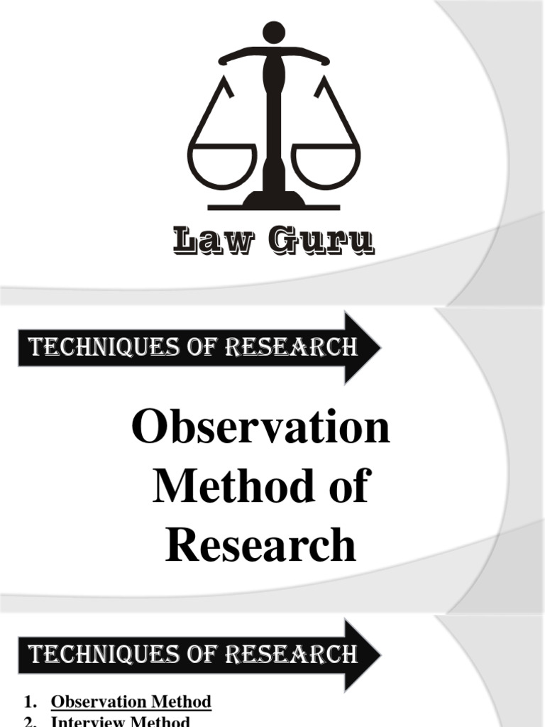 Observation Method of Research | PDF