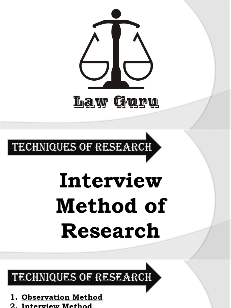 Interview Method of Research | PDF
