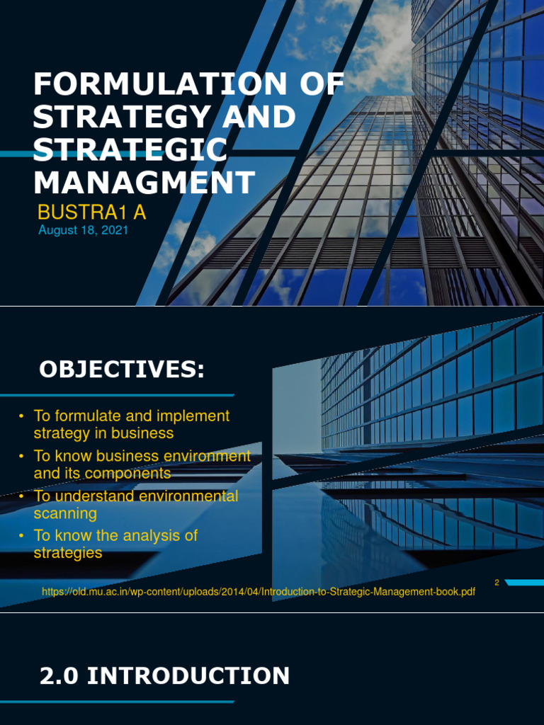 Formulation of Strategy and Strategic Managment | PDF | Retail | Economies