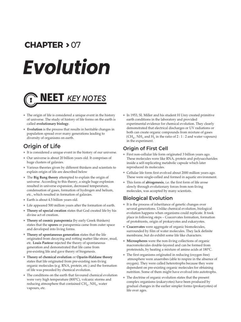 Evolution | PDF | Abiogenesis | Homo
