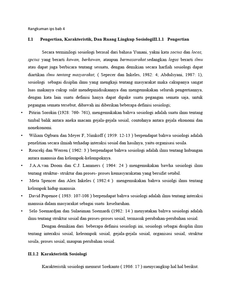 Rangkuman Ips Bab 4 | PDF