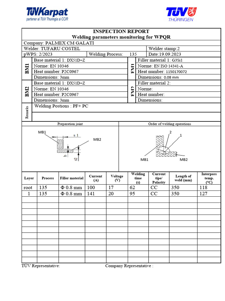 Welding Inspection Report WPQR | PDF | Construction | Welding