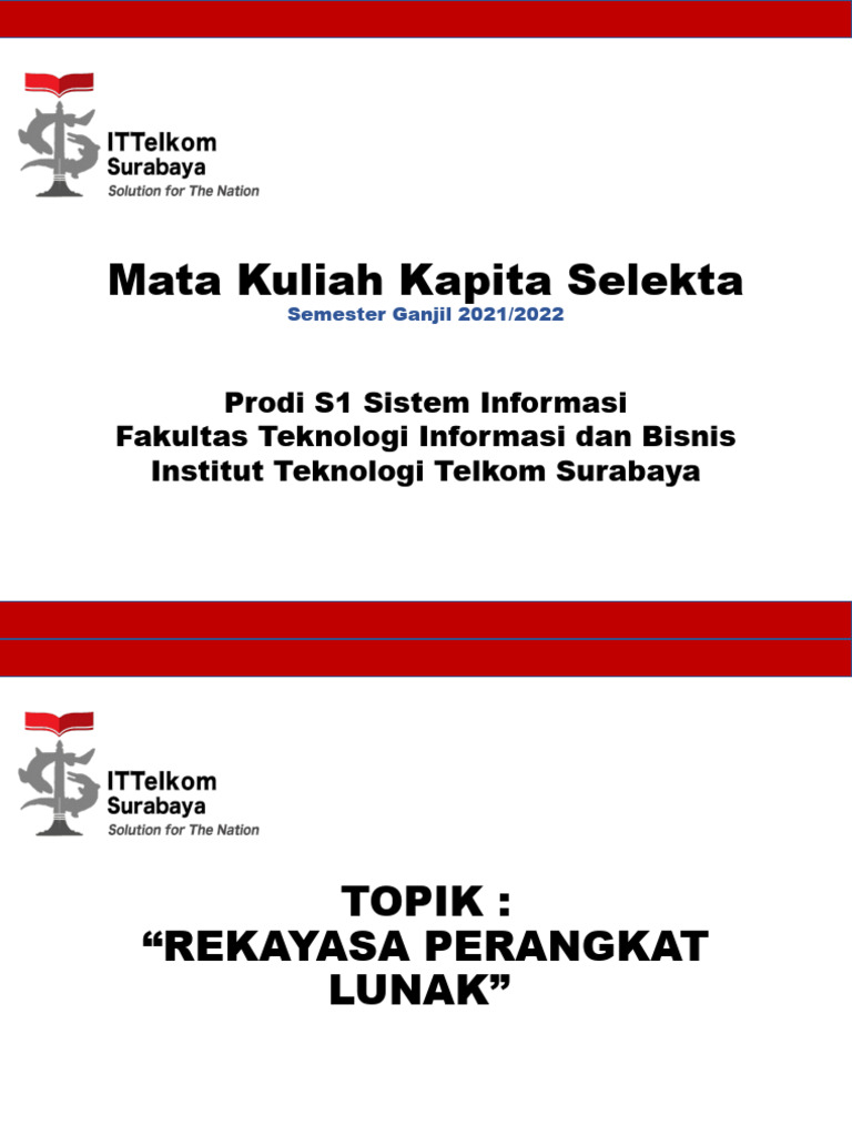Mata Kuliah Kapita Selekta-Software Engineering-MNP | PDF | System | Software