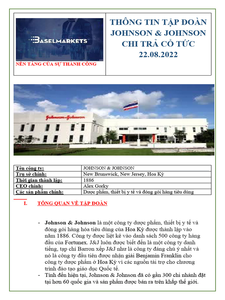 Bài Sale JOHNSON& JOHNSON | PDF