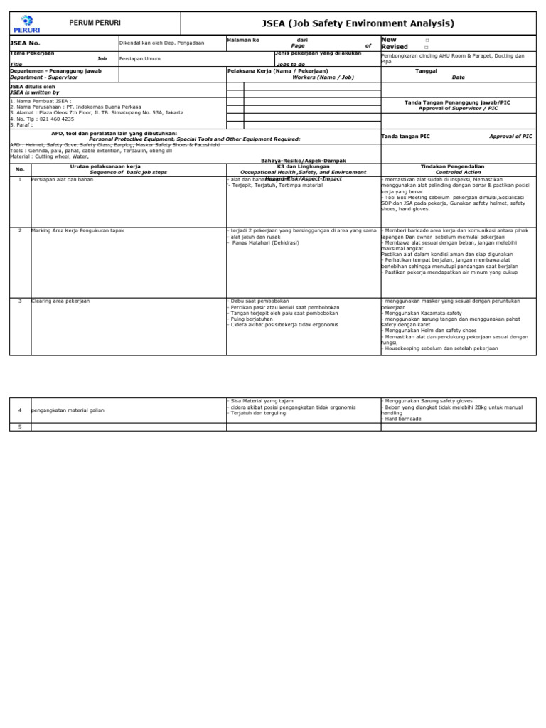 JSEA Replacement Panel - Perum Peruri Rev 1 | PDF