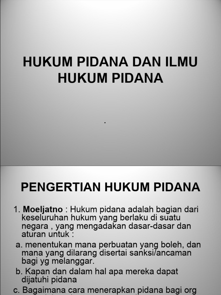 Hukum Pidana Dan Ilmu Hukum Pidana | PDF | Politik | Ilmu Sosial