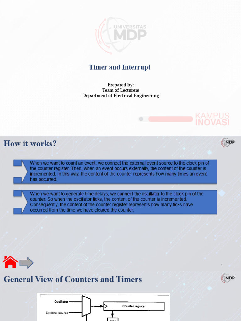 Timer and Interrupt | PDF | Electronics | Computer Engineering