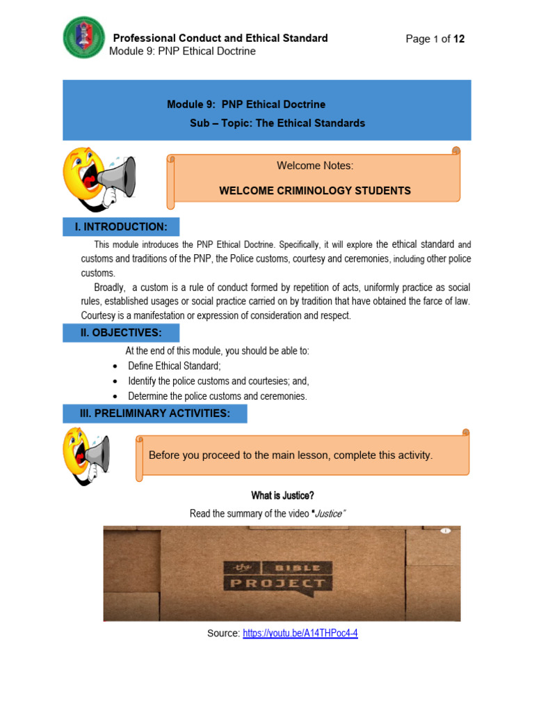 Crim 4 Module 9 | Download Free PDF | Morality | Traditions