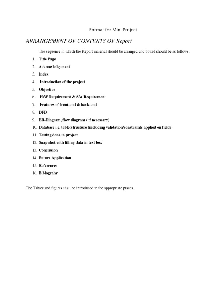 Mini Project Format | PDF | Paper | Computing