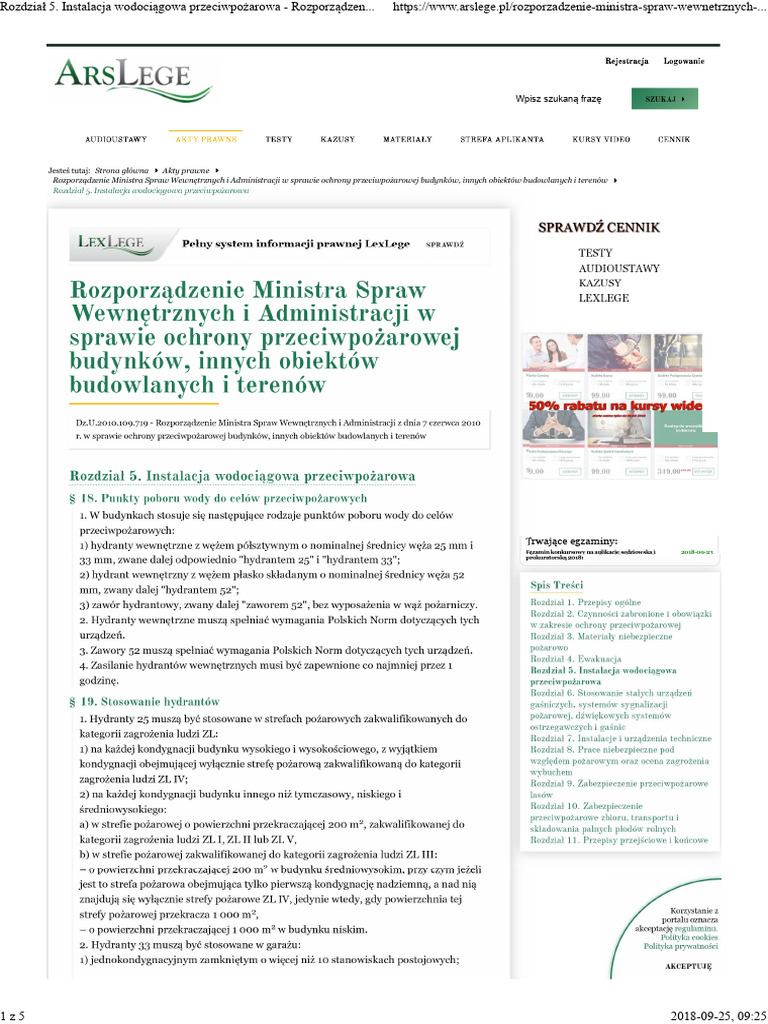 Rozp - Rozdział 5. Instalacja Ppoż | PDF