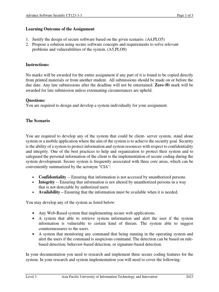 ASC Assignment 2024 | PDF | Vulnerability (Computing) | World Wide Web