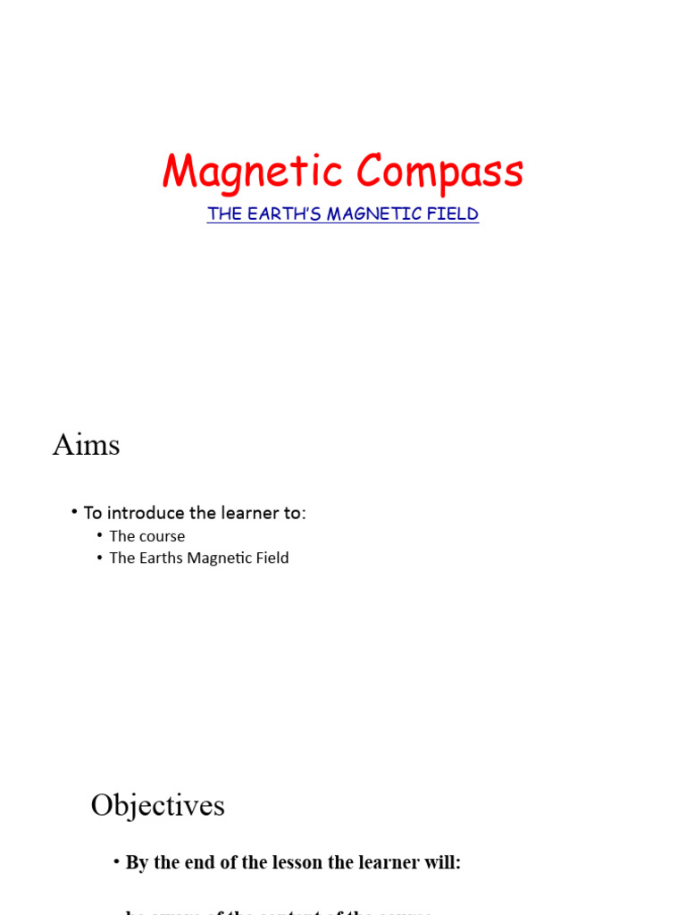 Magnetism Lesson 1 Earths Magnetic Field | PDF | Compass | Magnetism