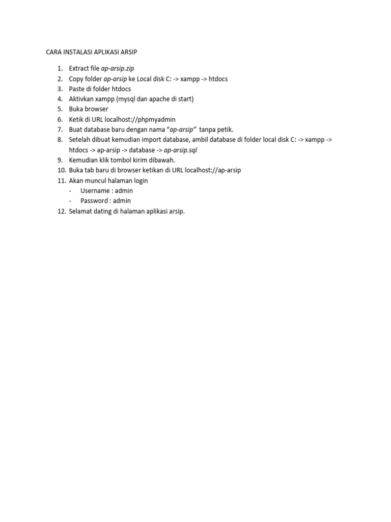 Cara Instalasi Copy 2 | PDF