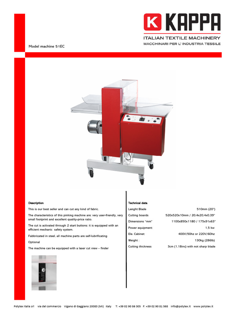 51EC Pinking Machine Overview | PDF