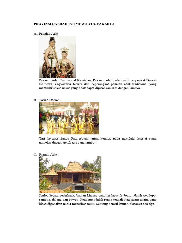 Provinsi Daerah Istimewa Yogyakarta | PDF | Ilmu Sosial | Griya & Taman