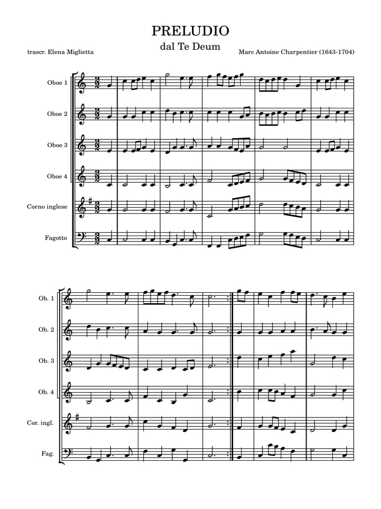 Partitura | Download Free PDF | Reed Aerophones | Woodwind Instruments