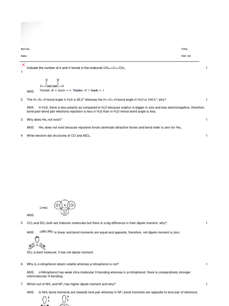 Chemistry Chemichal Bonding | PDF | Chemical Polarity | Chemical Bond