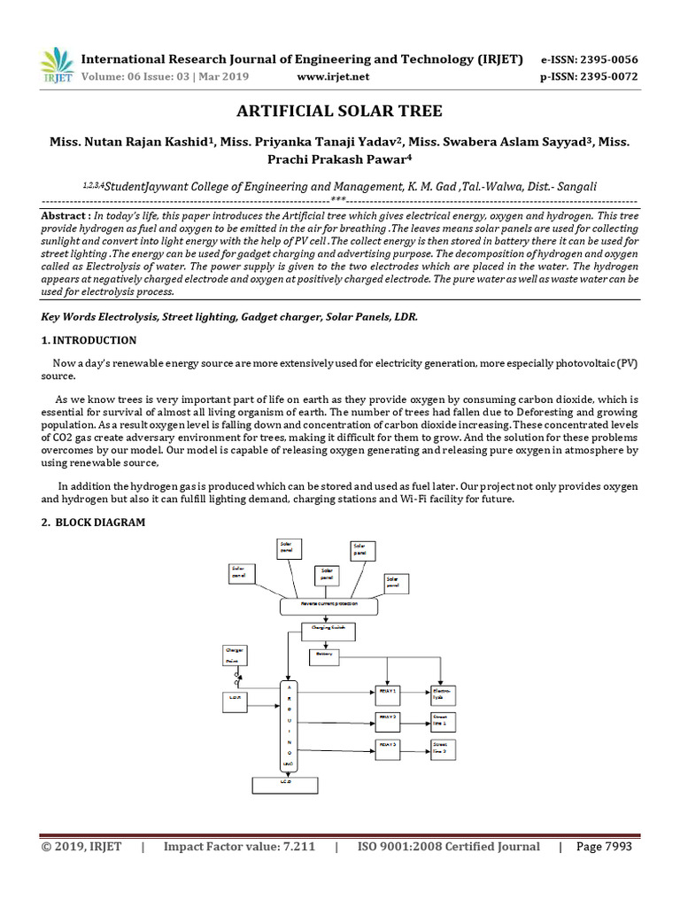 Solar Tree | PDF | Photovoltaics | Solar Energy