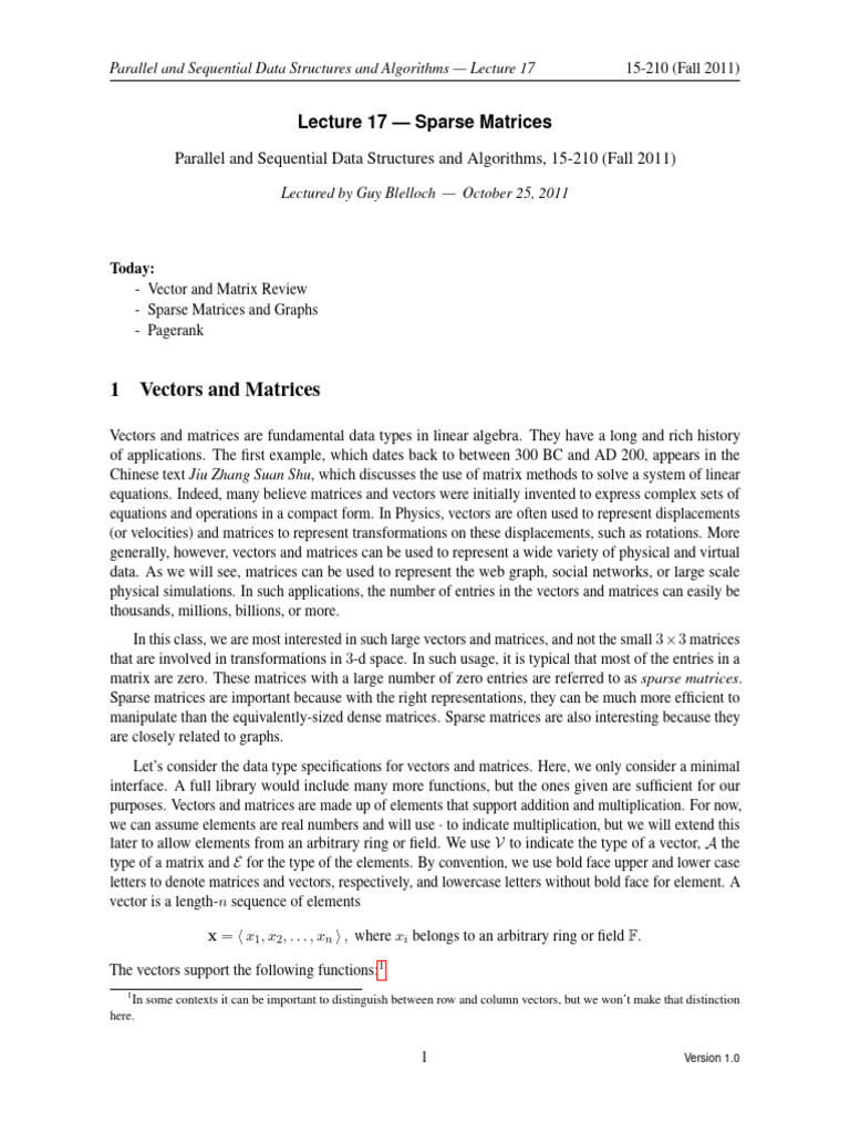 Lecture 17 | PDF | Matrix (Mathematics) | Applied Mathematics Lecture 17 | PDF | Matrix (Mathematics) | Applied Mathematics