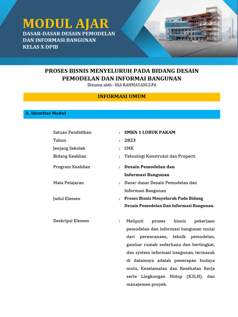 Modul Ajar 1 Proses Bisnis Menyeluruh - 2 | PDF