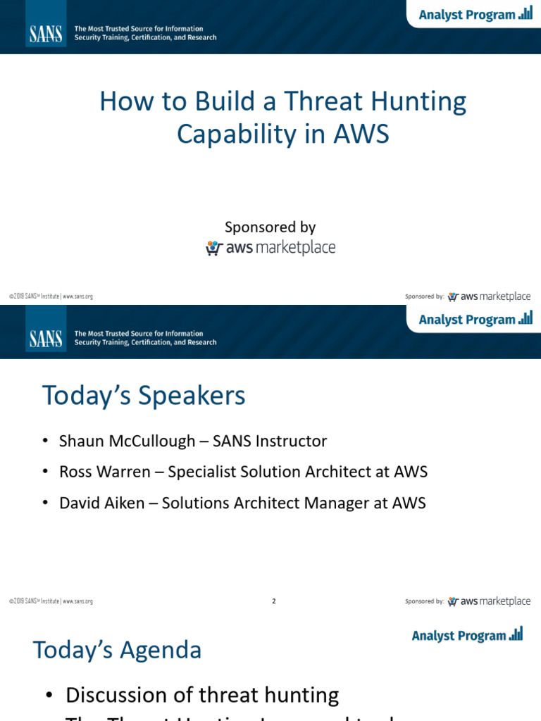 AWS Threat Hunting Guide | PDF | Amazon Web Services | Cloud Computing