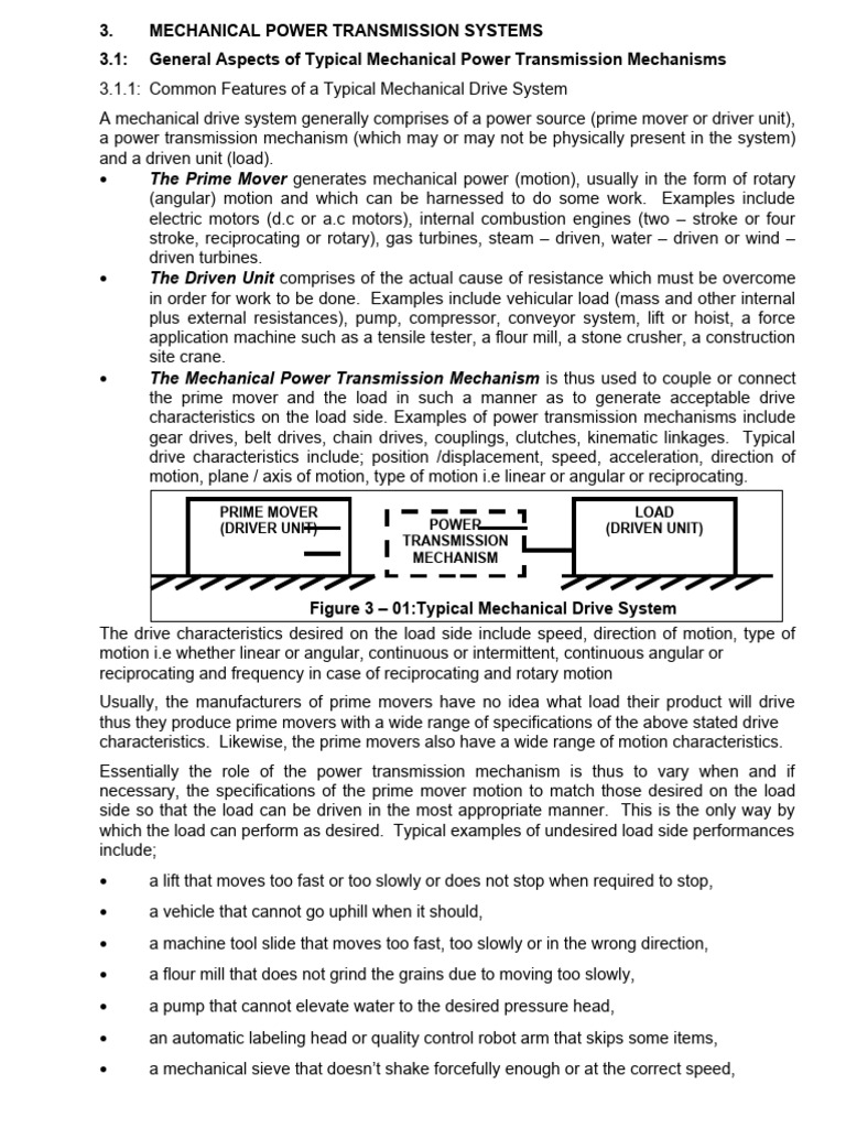 Mechanical Power Transmission Systems | PDF | Belt (Mechanical) | Gear