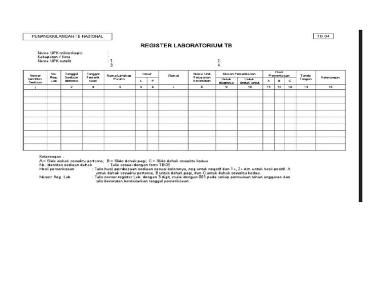 Formulir TB 04 | PDF