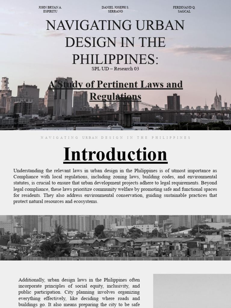 Navigating Urban Design in The Philippines:: A Study of Pertinent Laws ...