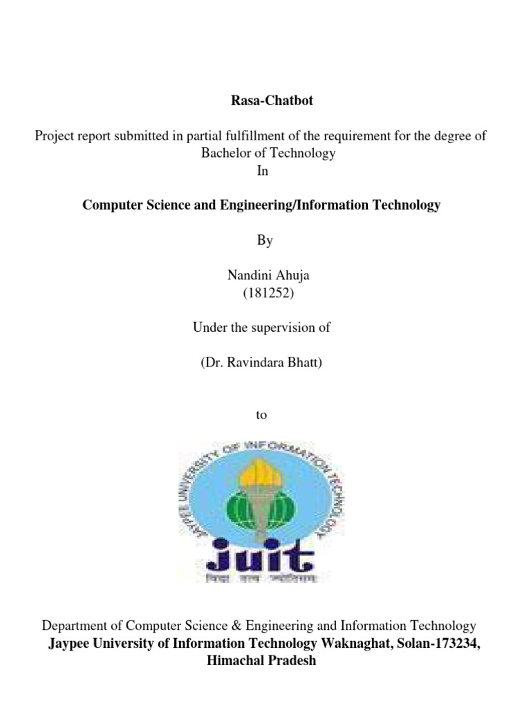 Rasa Chatbot | PDF | Computing | Computer Science