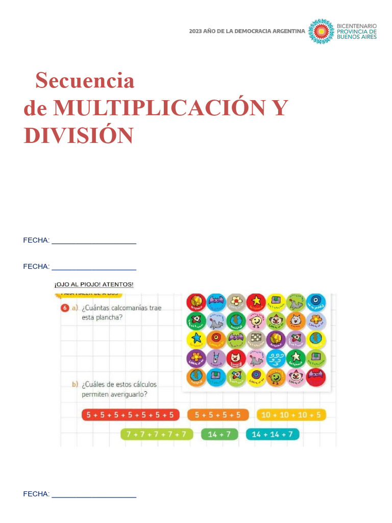 Problemas de Multiplicación y División | PDF | División (Matemáticas ...