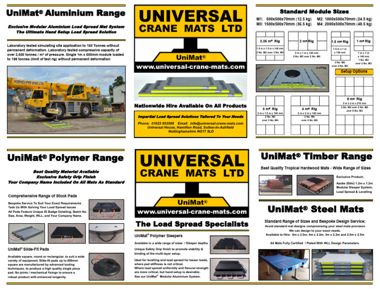 Universal Crane Mats LTD - Overview Leaflet Sept 2021 LR | PDF ...