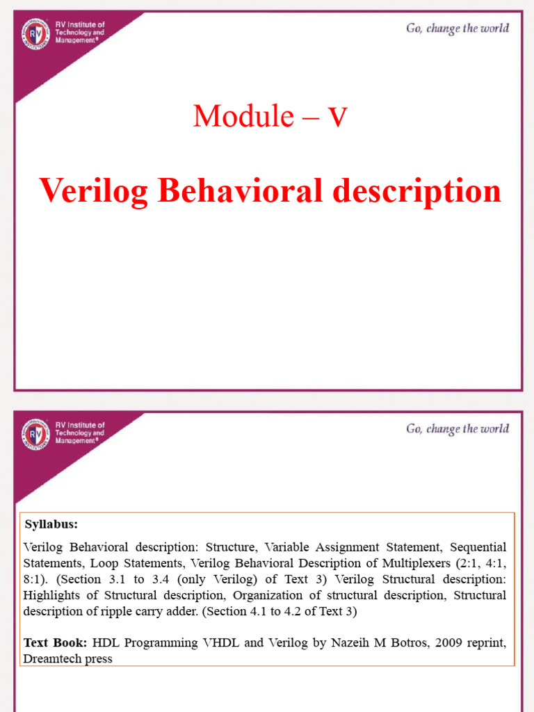 Module 5 Pdf Hardware Description Language Vhdl