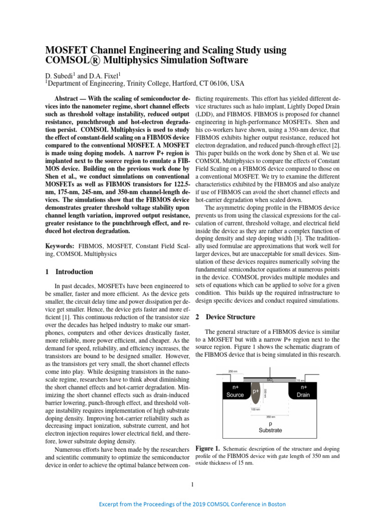 Subedi Paper | Download Free PDF | Mosfet | Doping (Semiconductor) Subedi Paper | Download Free PDF | Mosfet | Doping (Semiconductor)