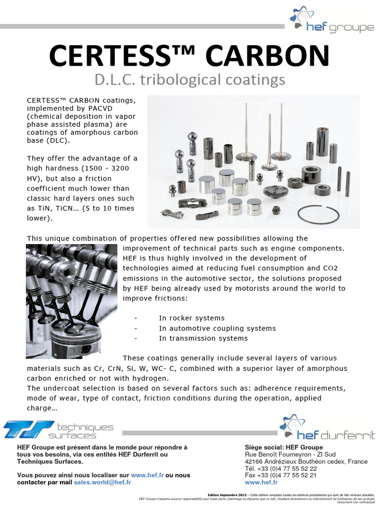 CERTESS Carbon Coatings | PDF | Chemical Elements | Phases Of Matter
