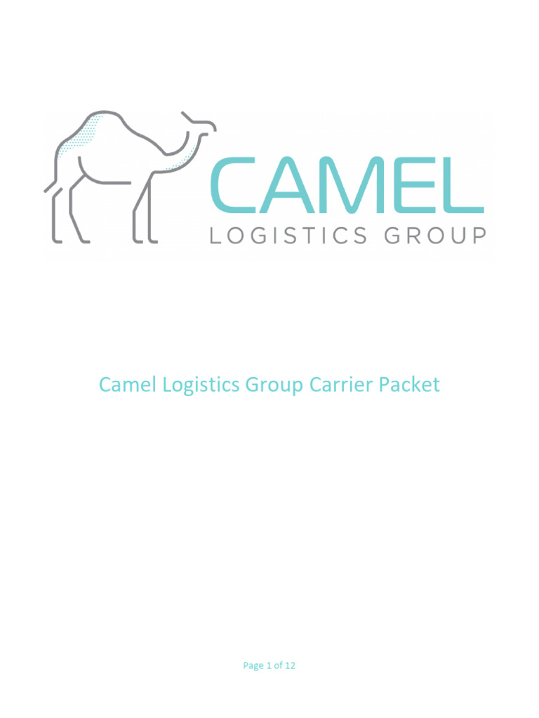 Camel Logistics Group Carrier Packet | PDF | Indemnity | Insurance