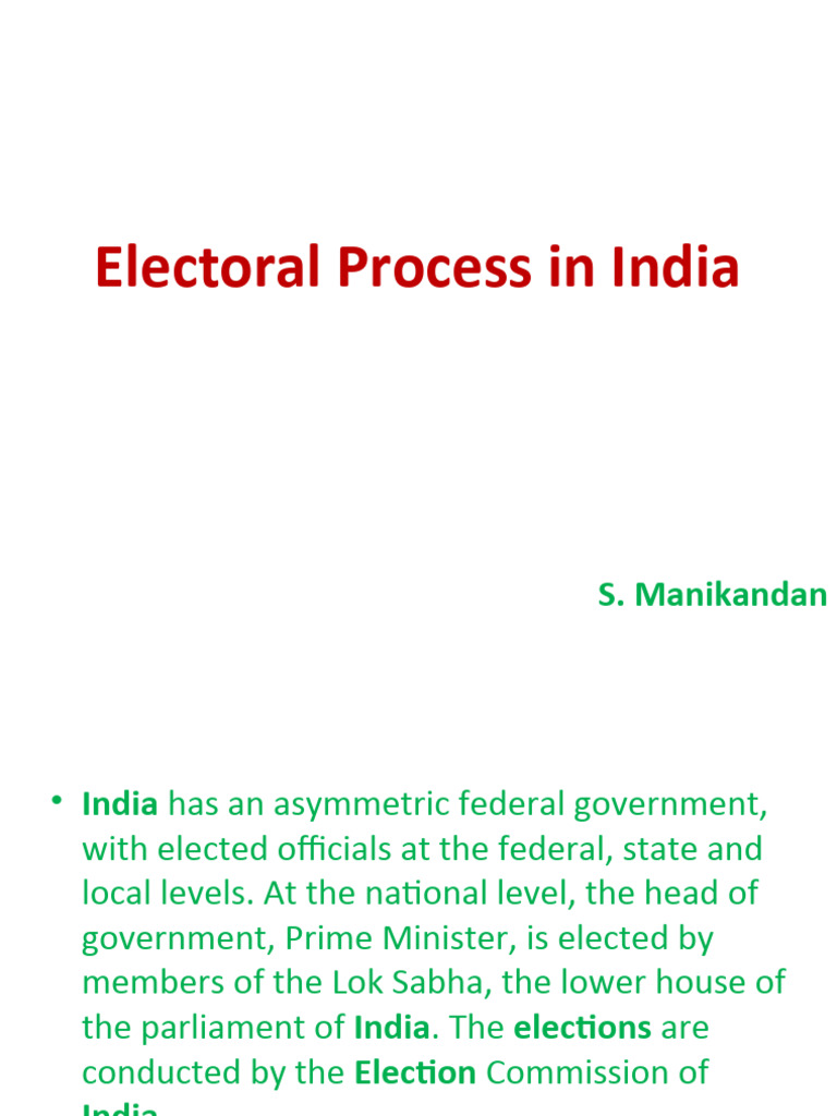 Electoral Process in India | PDF | Electoral District | Elections