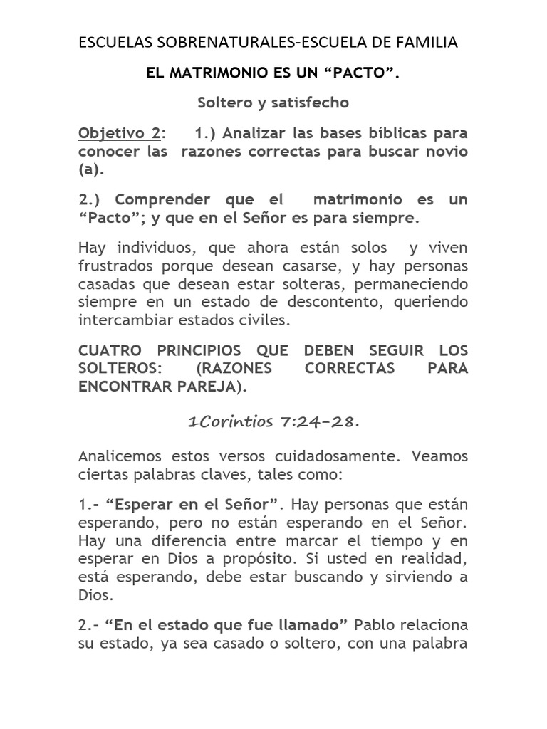 Clase 2 El Matrimonio Es Un Pacto | PDF | Matrimonio | Divorcio