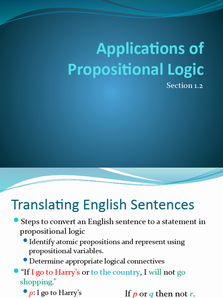 Chapter1 s2 | PDF | Logic | Applied Mathematics