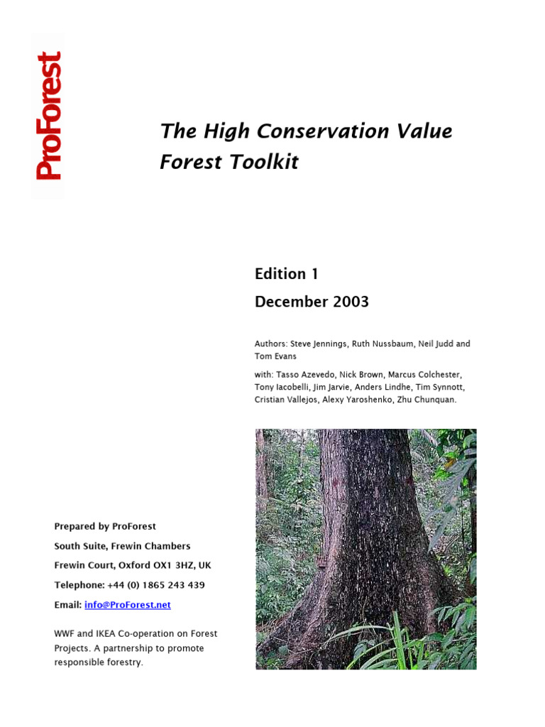 HCVF Toolkit Part 1 Final Updated+++ | PDF | Conservation Biology ...