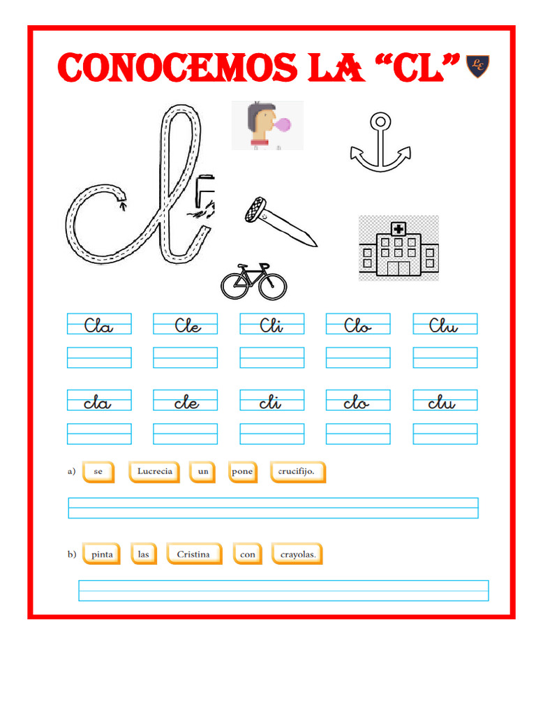Conocemos La Letra CL | PDF