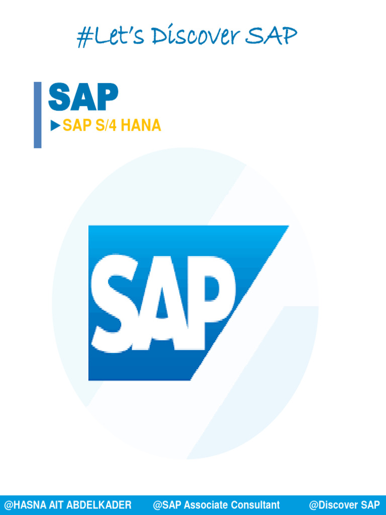 Let's Discover SAP - SAP S4 HANA | PDF | Enterprise Resource Planning | Cybernetics