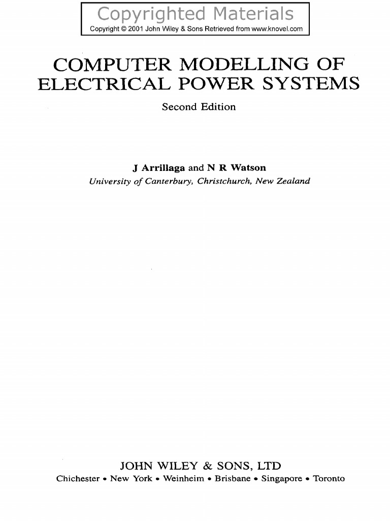Computer Modeling of Power Systems | PDF | Electric Power Transmission | Transformer