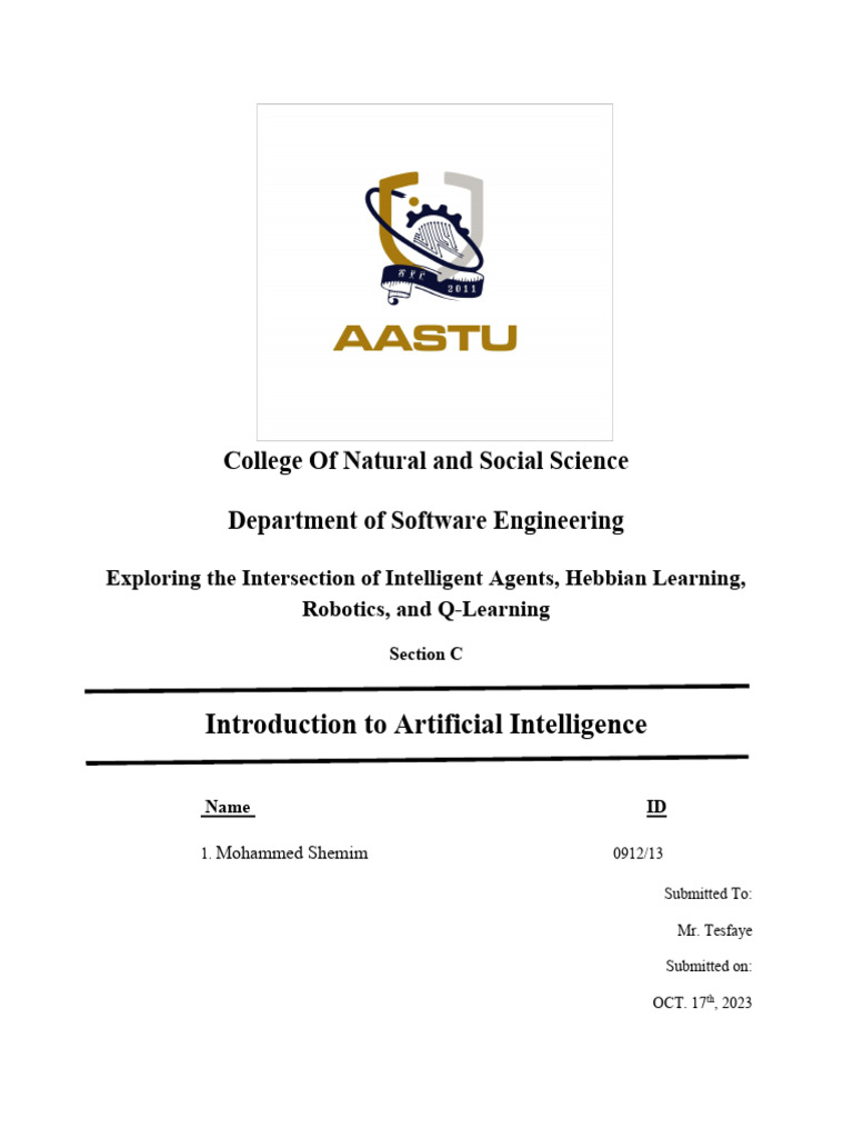 Ai Assignment | PDF | Synaptic Plasticity | Intelligence (AI) & Semantics